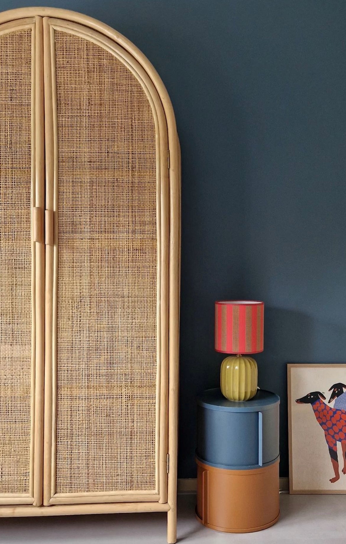 Rattan webbing cabinet incl. hanging – Leo & Moon